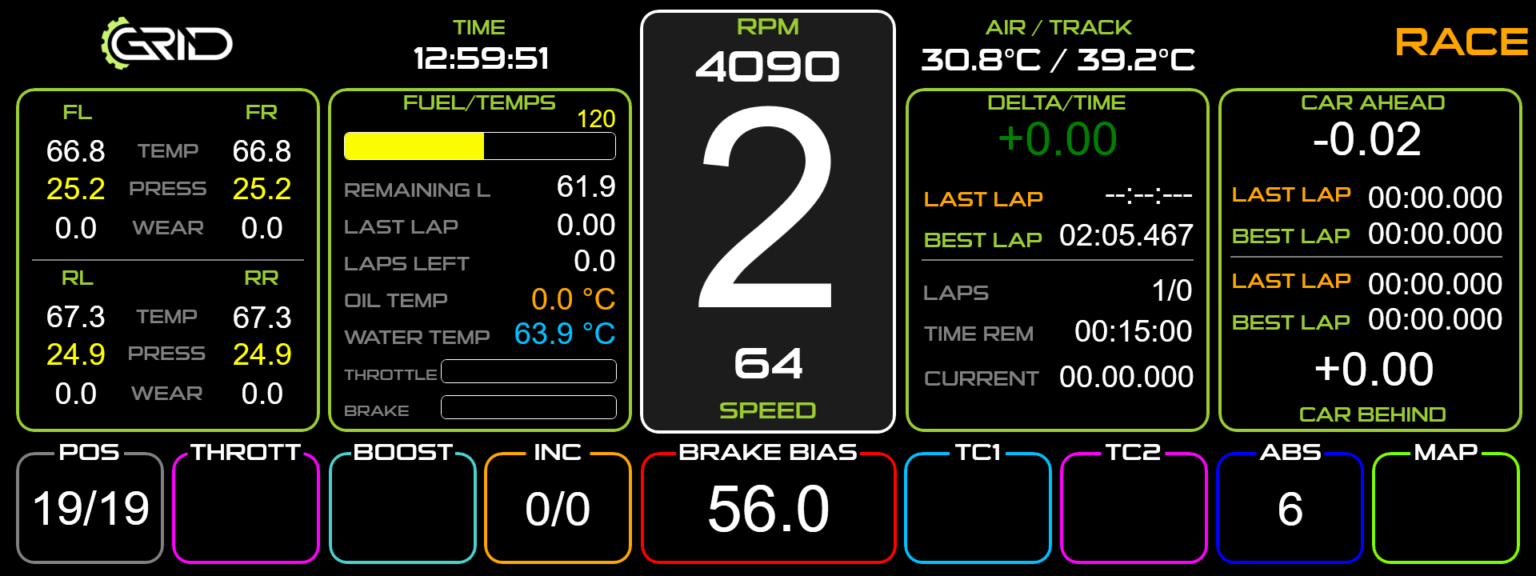 GRID by Sim-Lab Porsche 911 GT3 Dash Display – SimRaceBlog